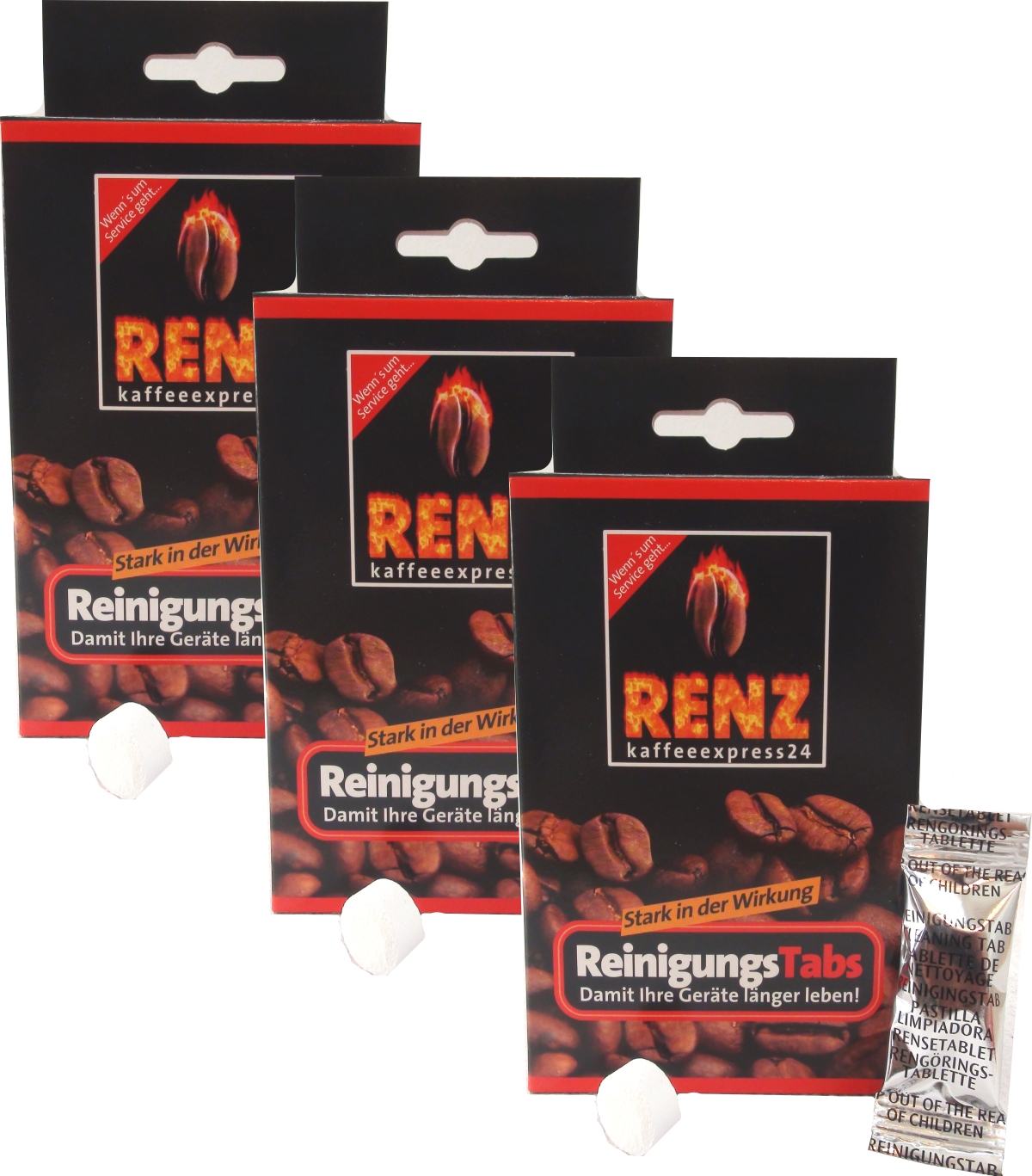 Renz Reiniger Tabs - Tabletten 30 Stück a 2,3 gr. - Packungen: 3